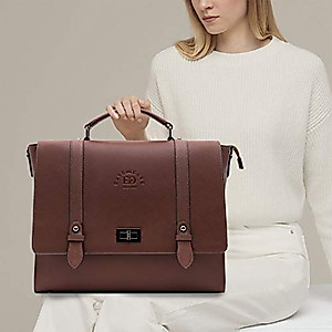 Laptop Bag,15.6 Inch Women Laptop Briefcases Business Laptop Shoulder Bags Structured Work Tote Bag with Professional Padded Compartment for Tablet Notebook Ultrabook,Graduation Gifts for Her