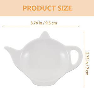 Cabilock Teabag Holder Tea Bag Plate Decorative Ceramic Teabag Tray Delicate Teabag Dish Seasoning Dishes Soy Dipping Bowls Spoon Rests -S
