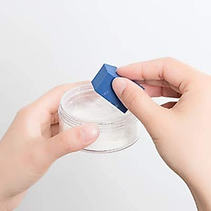 Dele 50g Plastic Empty Powder Puff Case Portable Makeup Case Travel Kit Blusher Cosmetic Makeup Containers with Sifter And Lids (Pack Of 8)