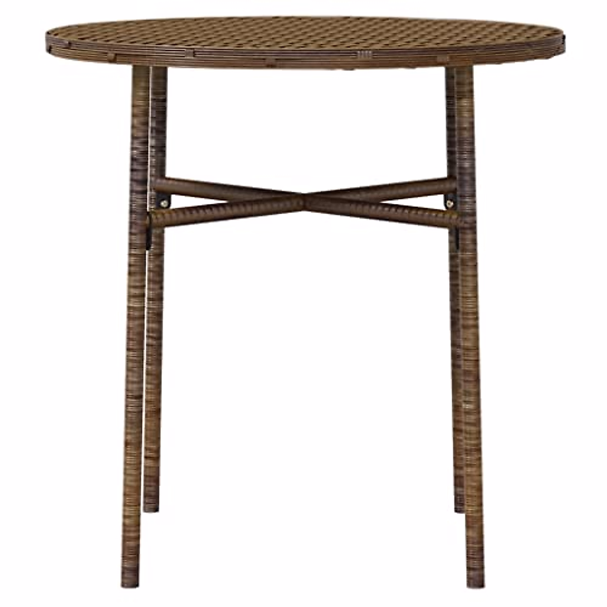 qiangxing 3 Piece Patio Dining Set Outdoor Patio Dining Set Outdoor Patio Furniture Patio Set Patio Table and Chairs Set Poly Rattan Brown 3098027