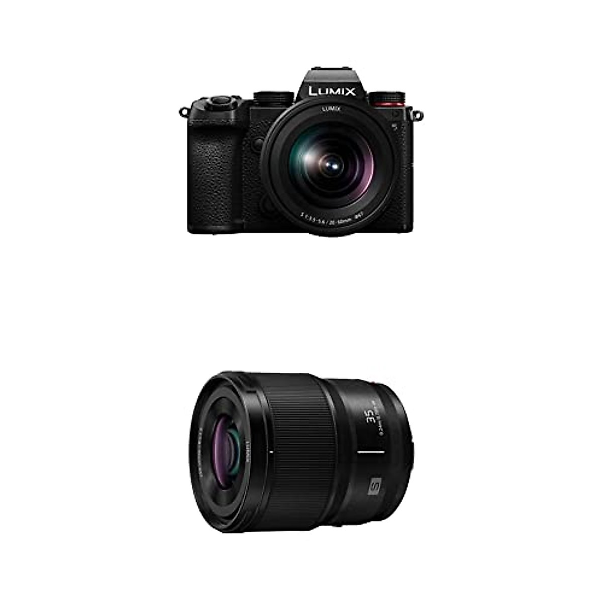 Panasonic LUMIX S5 Full Frame Mirrorless Camera, 4K 60P Video Recording with LUMIX S Series Camera Lens