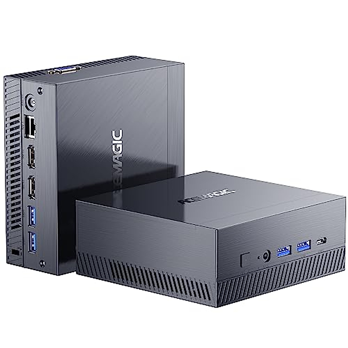 ACEMAGIC Mini PC Intel i7 11390H(Up to 5.0GHz), Mini Computer Desktop PC, 16GB DDR4 512GB M.2 NVMe PCIe 3.0 SSD Small Computer Tower Micro PC Support 4K UHD/WiFi 6/BT 5.2/Dual HDMI/LAN/USB 3.0/VESA