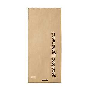 Restaurantware Bag Tek 6.5 x 4.1 Inch Foil Food Bags 100 Half Gallon Hot Dog Wrappers - Greaseproof Non Vented Kraft Paper Hot Food Wraps Disposable For To Go Meals