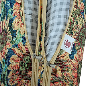 Makimoo Set of 2 Outdoor Dining Chair Cushions, Patio Seating Cushions, 38x18x4.5 inch, for Garden Patio Furniture (Sunflower)