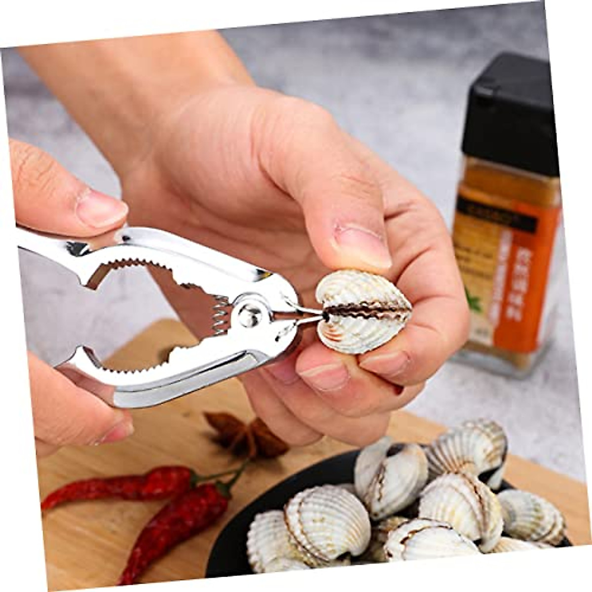 Pecan Cookies 1pc Open Venerupis Philippinarum Device Cookies Seafood Tools Walnut Opener Nutcracker Cracking Nuts Crab Crackers Kitchen Tool Household Open Too Clam Clamp