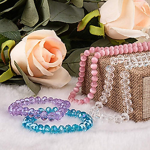 0.8mm Elastic String, 393.7ft Clear Crystal Stretch Cord Clay Beads String for Bracelet Handcrafts Necklace Jewelry Making