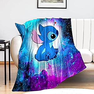 Anime Blanket Super Soft Flannel Warm Throw Blanket Cartoon Home Decor for Bedding Couch Sofa Gifts 50"X40"