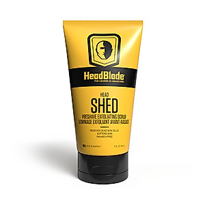 HeadBlade HeadShed Men's Exfoliating Scrub - 5 oz - Face Wash & Cleanser - Removes Dead Skin and Preps for Great Shave