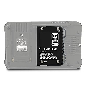 ANDYCINE Lunchbox Black Color Magnalium Case for mSATA SSD Enclosure Compatible for Samsung T5 Compatible for Atomos Ninja V ,V+