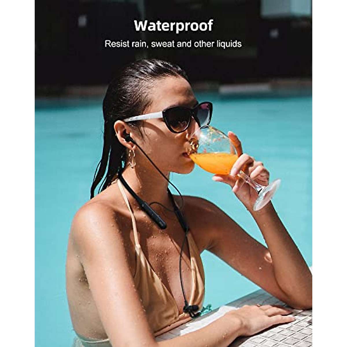 iFory Bluetooth Neckband Headphones, Wireless Bluetooth 5.3 Magnetic Earphones with HiFi Headsets, Sports Waterproof Earphones with Durability, Noise Cancelling with Mic for Gym Workout 18h Playtime