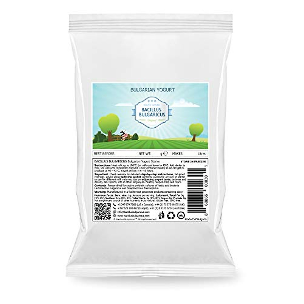 Bulgarian Yogurt Starter (Makes 8 Gal / 30 L )