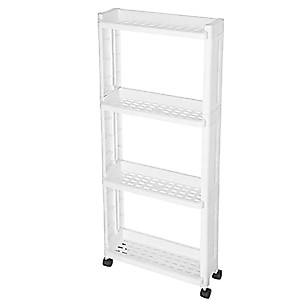 CXDTBH Kitchen Shelf Organizer Wheels Trolley Bathroom Gap Storage Rack Sundries Storage Rack Pulley Living Room ( Color : E , Size : 1pcs )