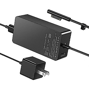 65W Surface Pro Charger Replacement for Microsoft Surface Pro 3/4/5/6/7/7+/8/9/X Power Supply Adapter,Compatible for Surface Laptop 1/2/3/4/5 Surface Go/2/3 Surface Book and Windows Laptop Charger