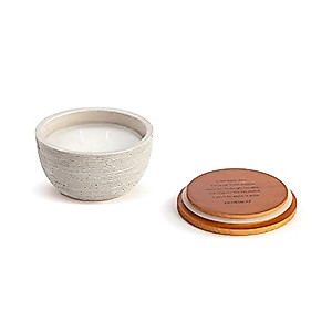 DEMDACO Citronella White Wash 5 x 5 Concrete Indoor Outdoor Three Wick Candle