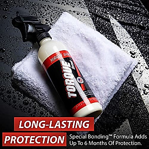 Mirror Shine - Super Gloss Ceramic Wax & Sealant Hybrid Spray by Torque Detail - Showroom Shine w/Professional Detailer Protection - Quickly Applies in Minutes, Each Coat Lasts Months - 16oz Bottle