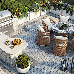 Austin Avenue Accents Black Lightweight Fiberglass Tall Rectangular Planter Box - 24 inches - Outdoor Planter - 24L x 10W x 24H