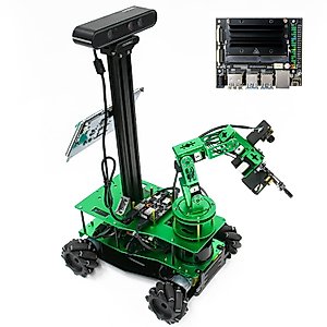 Yahboom X3 Plus Adults Robot with Jetson Nano 4GB SUB Switchable Dual Cameras Visual Grab Robot Arm Mecanum Wheel Omnidirectional Robot