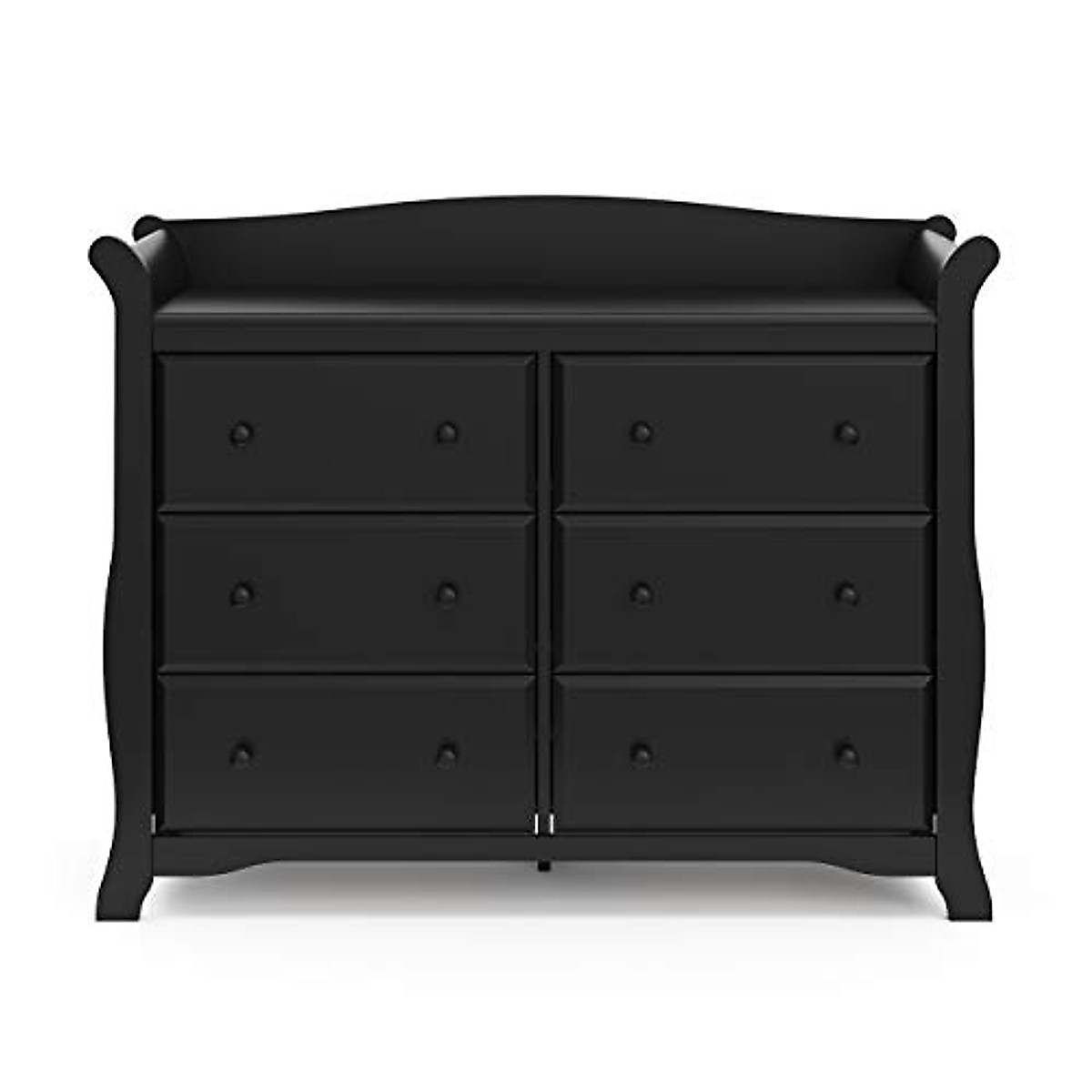 Storkcraft Avalon 6 Drawer Double Dresser (Black) – Dresser for Kids Bedroom, Nursery Dresser Organizer, Chest of Drawers for Bedroom with 6 Drawers, Classic Design for Children’s Bedroom