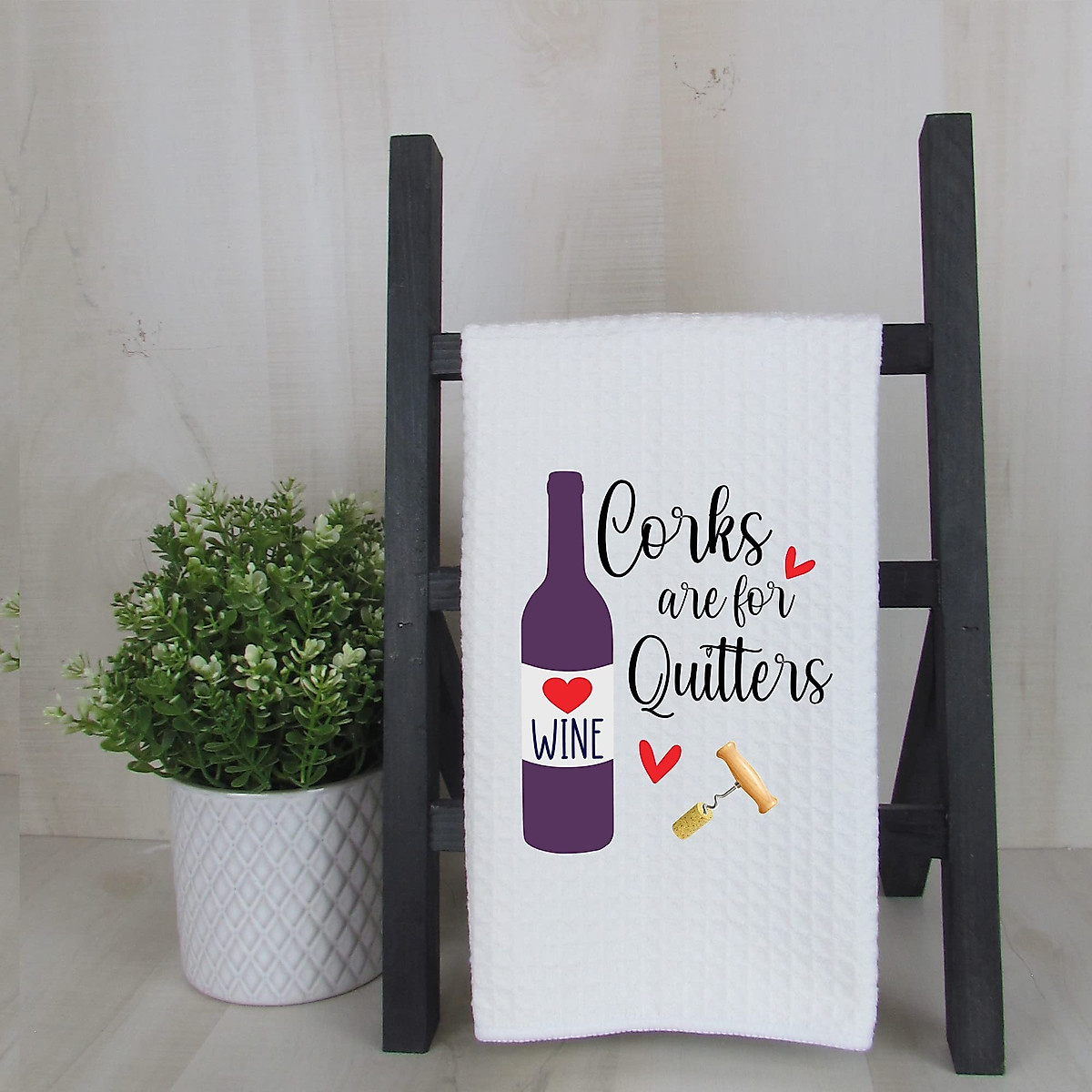 Home Bar, Dish Towels, Kitchen Towel, Tea Towels, Bar Towel, Bourbon, Funny Bar Towel, Bourbon Bar, Bar, House Bar, Funny Dish Towel Corks are for Quitters Towel