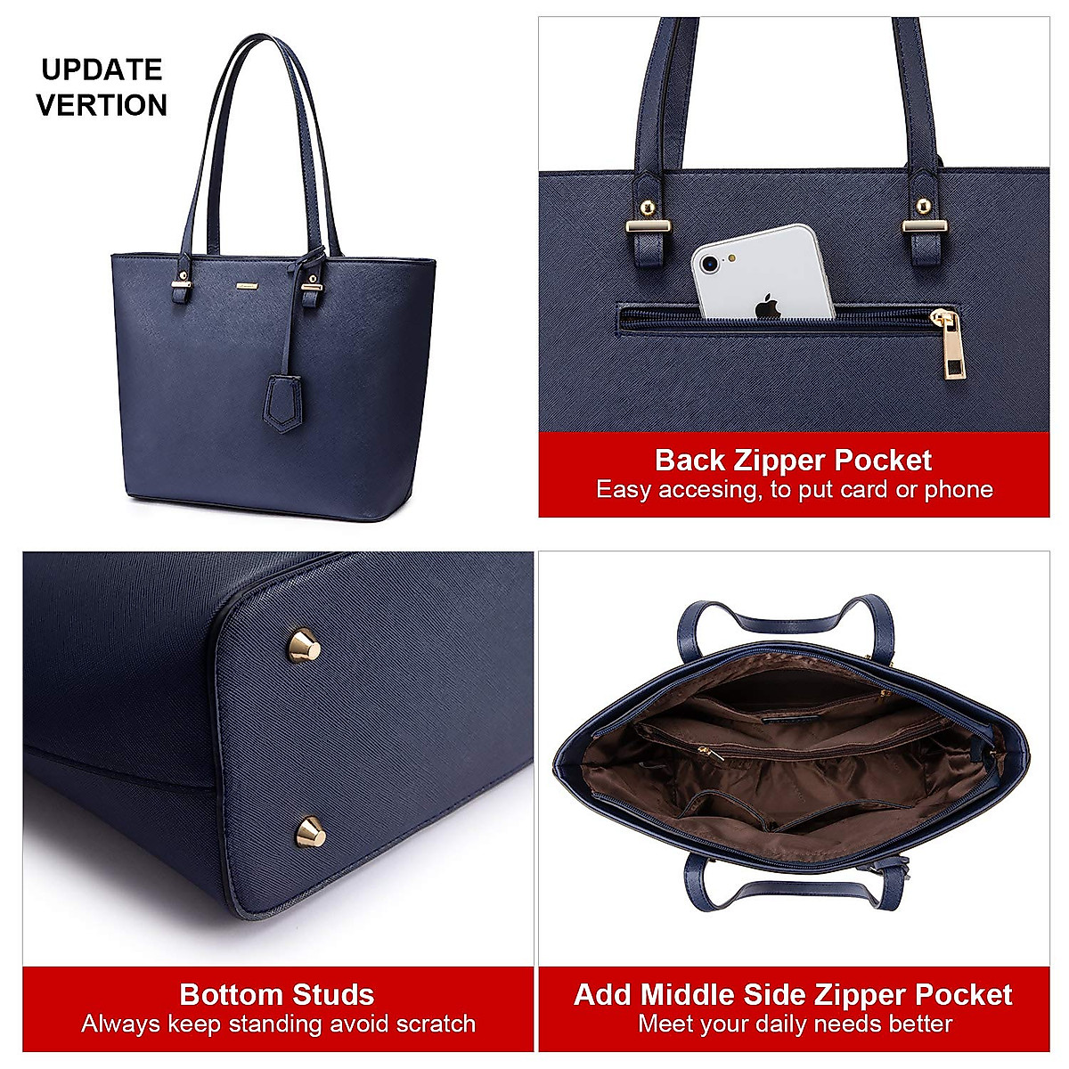 LOVEVOOK Purses and Handbags for Women Fashion Tote Bags Shoulder Bag Top Handle Satchel Bags