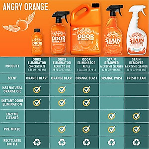 ANGRY ORANGE Pet Carpet Cleaner - 2 Pack - Dog, Ferret, Rabbit & Cat Urine Enzyme Cleaner - Pet Odor Eliminator for Home - Strong Enzymatic Stain Remover for Pee on Rug, Tile, Hardwood Floor