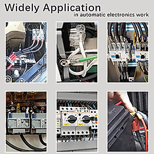 Battery Cable Crimping Tool Battery Terminal Crimper Battery Lug Crimper for Heavy Duty Wire Lug AWG 8-1/0 Electrical Lug Crimper with Cable Cutter and 12PCS Copper Lugs, Battery Cable Crimper