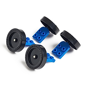 PRO Brick Wheel - Axle Assembly for Brick Derby Car Racing (Set of 4) by Pinewood Pro