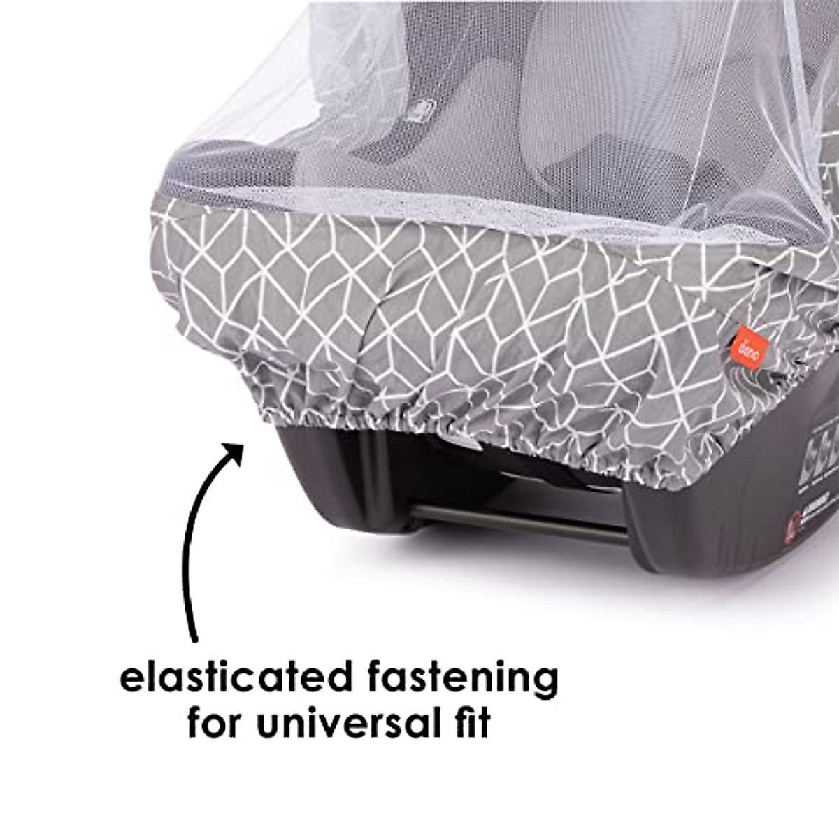 Diono Infant Car Seat Cover, Universal Weather Protection Canopy for Baby, Adjustable and Breathable with Insect Net, Gray