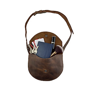 Hide & Drink, Hip and Shoulder Bag Handmade from Full Grain Leather (Bourbon Brown)