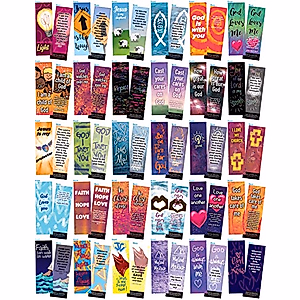 Bookmark Scripture Cards - 120 Children and Youth Bible Verse Bookmarks Box Set | Popular, Encouraging Verses, Useful Handouts for Faith Building and Sunday School, Bulk Religious Bookmarks