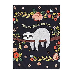 Jekeno Sloth Print Throw Blanket Smooth and Soft Blanket Kid Baby for Sofa Chair Bed Office Travelling Camping 50"x60"
