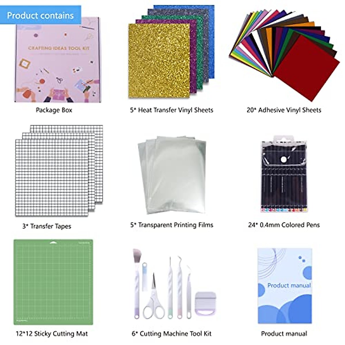 Gotega Ultimate Accessories Bundle for Cricut Makers Machine and All Explore Air - Wonderful Tool Kit Bundle as gifts for Beginners, Pros and Skilled Crafters - Instantly Create Amazing Crafting Projects