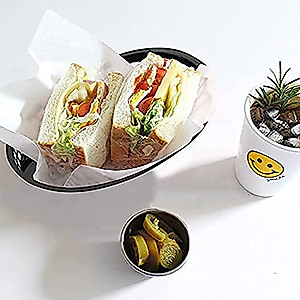 Cedilis 40 Pack Fast Food Basket, 9" x 5.8"x1.3" Plastic Food Serving Trays, Food Service Restaurant Baskets, Reusable Bread Fry Baskets for Hot Dogs, Burgers, Sandwich, Picnic, Parties, Deli Serving