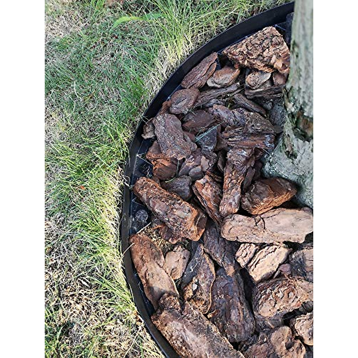 Hugeleaf Garden Flex Lawn Edging, Paver Edging, No-Dig, Landscape Edging, Plant Border, Garden Edging, Flower Bed Edging, Length 30 Feet Black