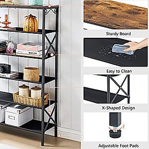 Hoctieon 6-Tier Entryway Shoe Rack,Shoe Rack Organizer,Tall Shoe Shelf, Industrial Shoe Organizer For Entryway,Indoor Shoe Rack, Entryway Shoe Storage Organizer,Large Capacity, for Hallway,Living Room