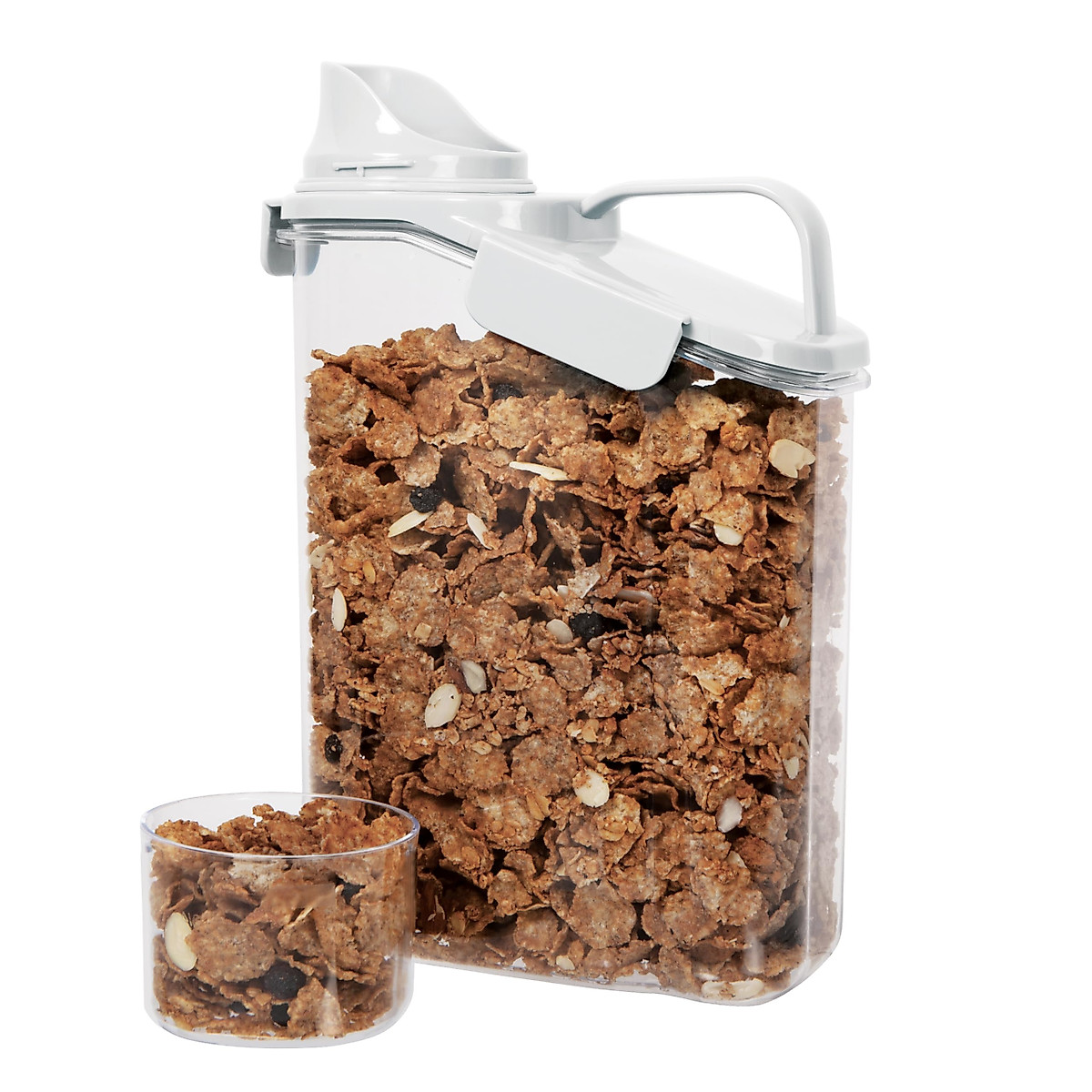 Oggi Easi Pour Airtight Food Storage Containers - Cereal Containers Storage, Rice Dispenser, Cereal Dispenser, Snack Storage Containers, Pasta Containers Storage, Containers with Lids - 80oz / 2.4lt