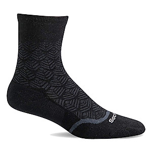 Sockwell Women's Bunion Crew Relief Sock, Black Solid - M/L