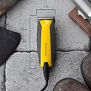 Remington HC5855 Virtually Indestructible Haircut Kit & Beard Trimmer, Hair Clippers for Men (15 pieces) , Yellow