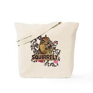 CafePress Squirrely Squirrel Lover Tote-Bag Natural Canvas Tote-Bag,Shopping-Bag