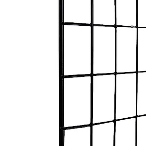 Amazon Basics 6-Cube Wire Grid Stackable Storage Shelves, 12 x 12-Inches, Black, 12.6"D x 26"W x 38"H