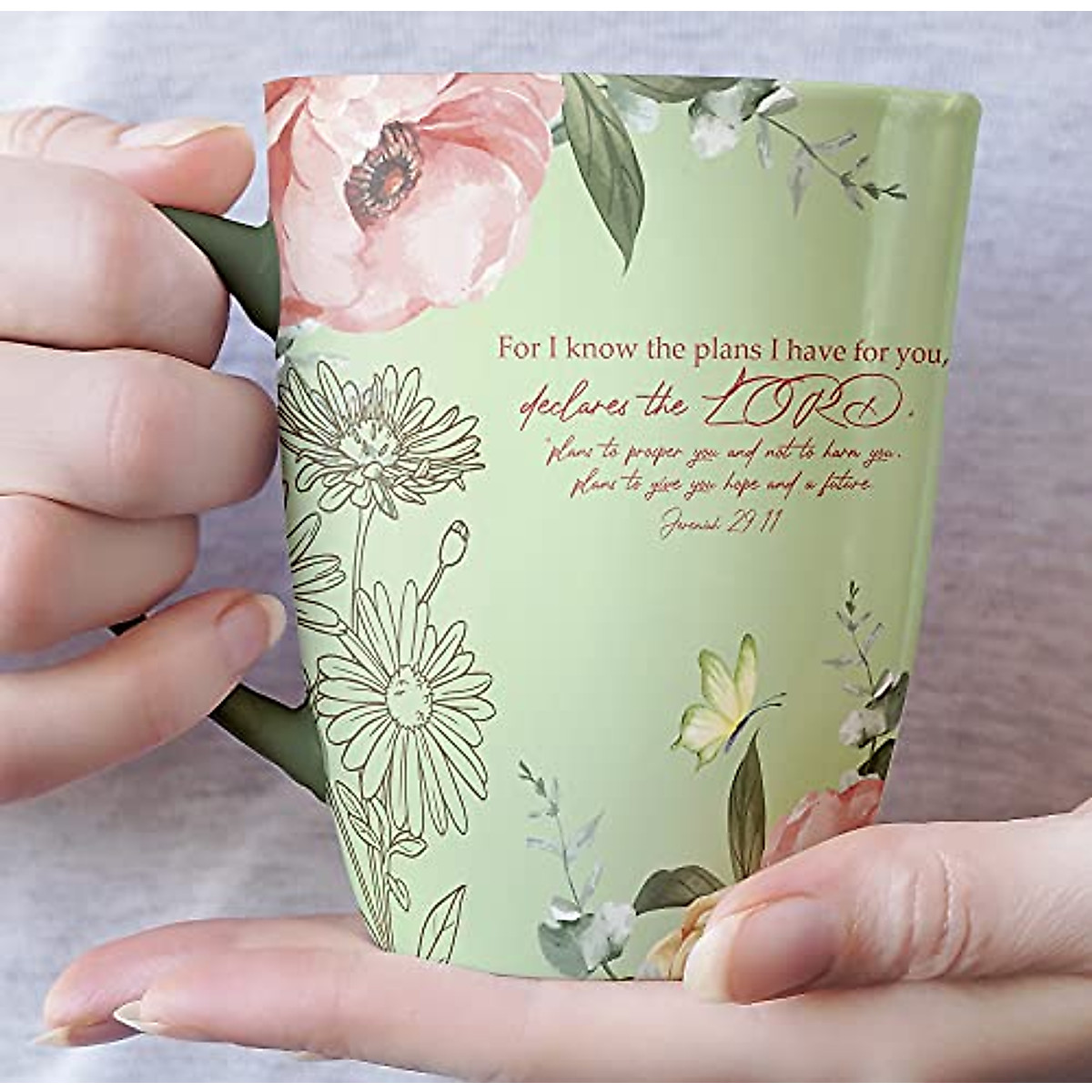 BTaT- Christian Coffee Cups, Set of 6, 12oz, Bible Verse Mugs, Christian Mugs, Bible Mug Set for Women, Christian Gifts, Inspirational Mugs for Women, Scripture Coffee Cups, Cups with Biblical Message