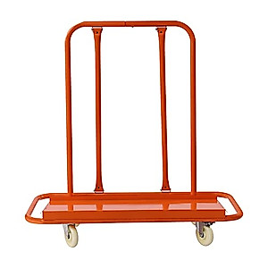 Drywall Cart Commercial 3000LBS Load Capacity Heavy Duty Drywall Sheet Cart & Panel Dolly with 4 Swivel Wheels - Orange