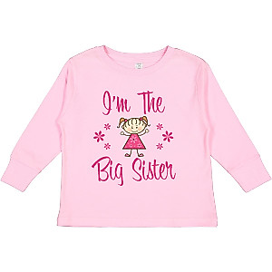 inktastic The Big Sister Toddler Long Sleeve T-Shirt 4T Pink D61d