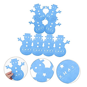 NOLITOY 32 Pcs Utensil Holder for Party New Year Cutlery Holder Silverware Holder for Party Xmas Silverware Holder Utensil Holders Utensil Pouch Blue Felt Cutlery Set Tableware Felt Cloth