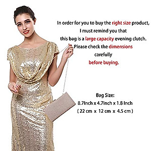 Womens Vintage Bag Envelope Clutch Silver Evening Handbag For Cocktail/Wedding/Party (Silver)