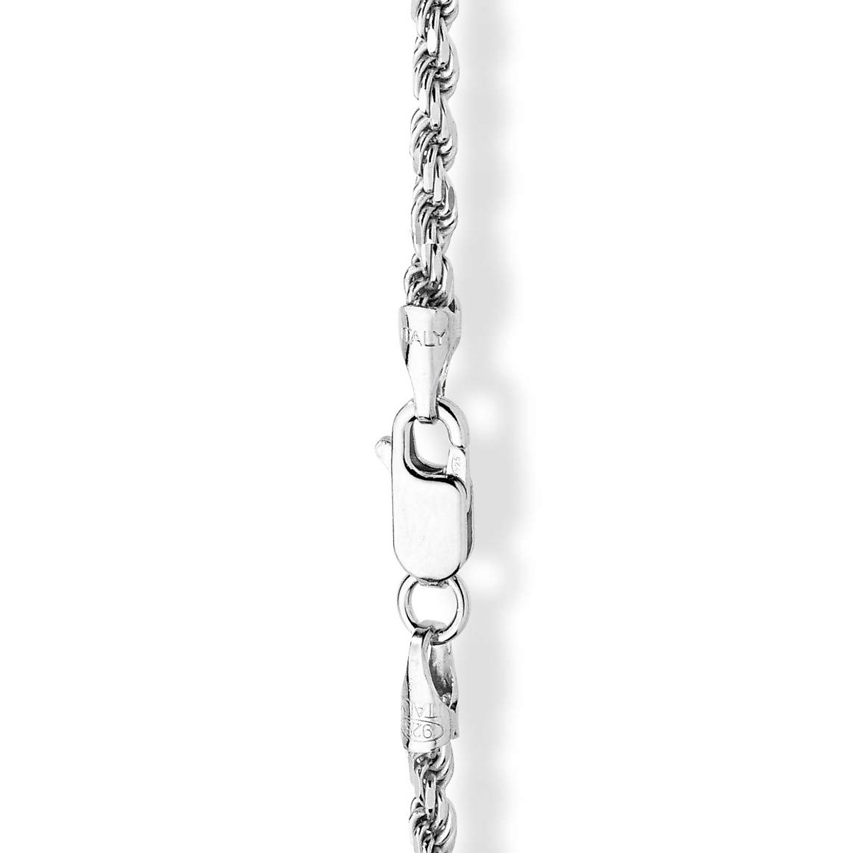 Miabella 925 Sterling Silver Italian 2mm, 3mm Diamond-Cut Braided Rope Chain Anklet Ankle Bracelet for Women, Made in Italy (3mm, Length 10 Inches)