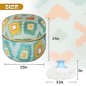 WEMEGA Body Powder Case with Powder Puff Powder Container Tea Box for Baby and Women Powder Puff and Powder Case for Travel (Baby Green)