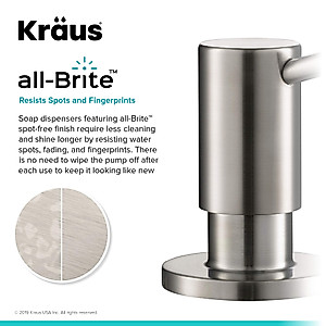 KRAUS Kitchen Soap and Lotion Dispenser in Spot Free Stainless Steel, KSD-43SFS