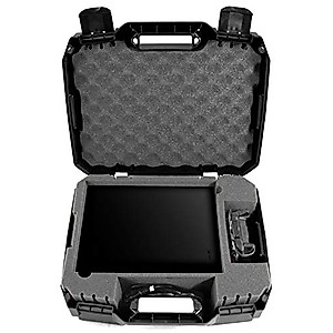 CASEMATIX Travel Case Compatible with Xbox One X - Hard Shell Carrying Case with Protective Foam Compartments for Console, Controller, Power Adapter, Games and More Accessories