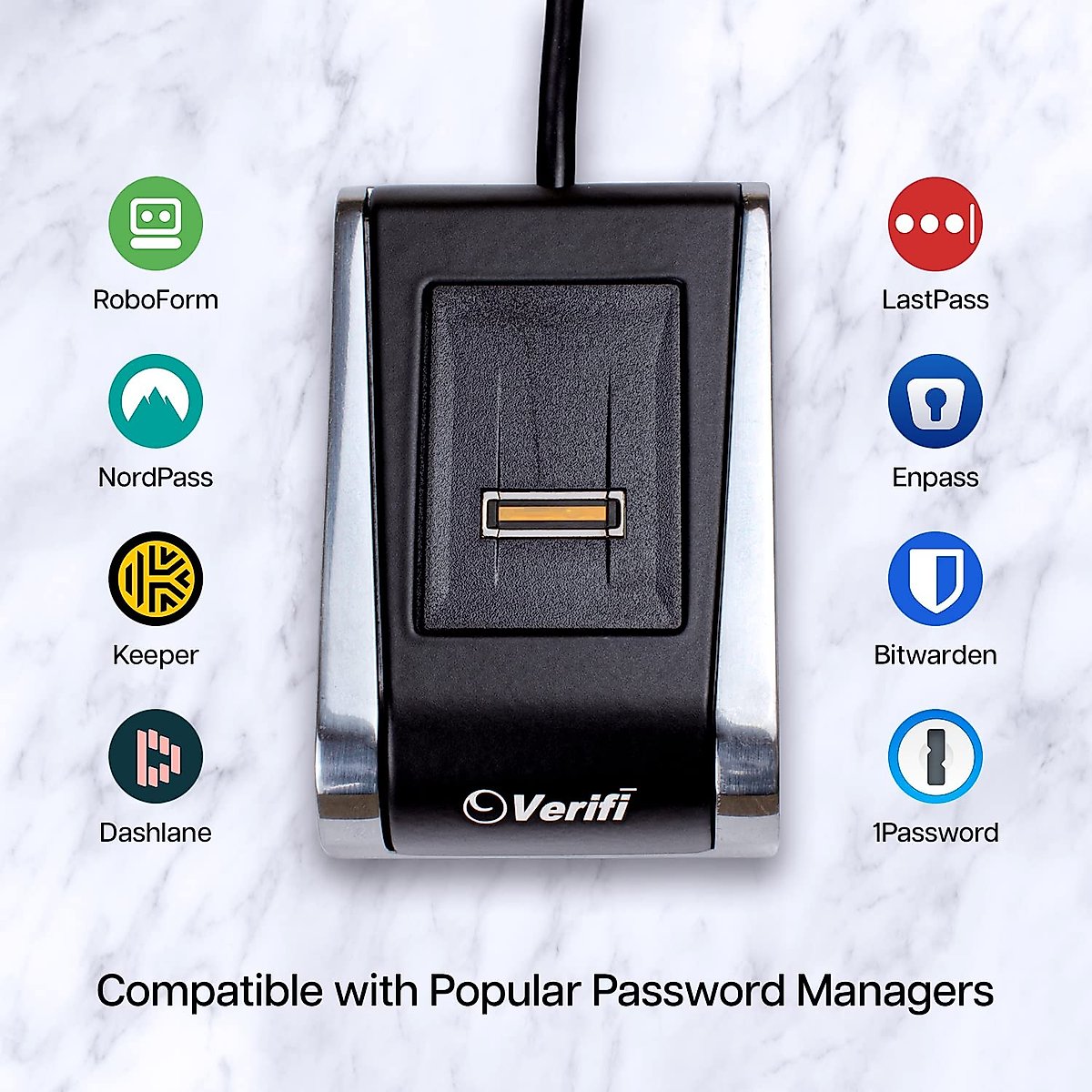 Verifi P2000 Desktop USB Fingerprint Reader - Windows Hello, Windows Password Free Operation